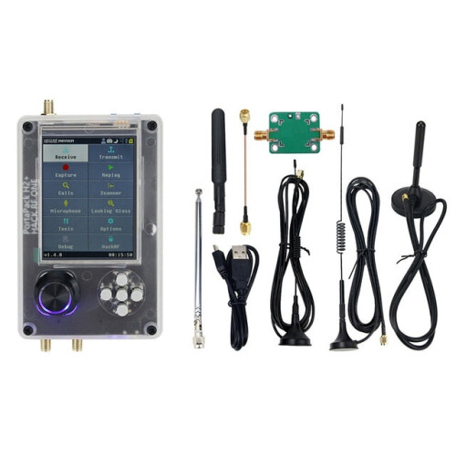 1MHz-6GHz SDR Radio Receiver Assemble for HackRF One + Portapack H2 with 3.2inch TFT Screen ...