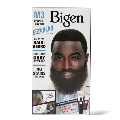 Bigen EZ Colour for Men M3 Darkest Brown - Permanent Colour for Hair ...