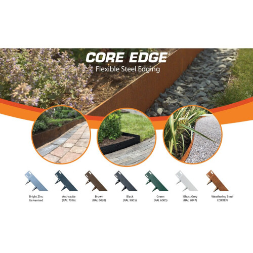 Core Edge Lawn Edging 5 Meters Flexible Steel on OnBuy