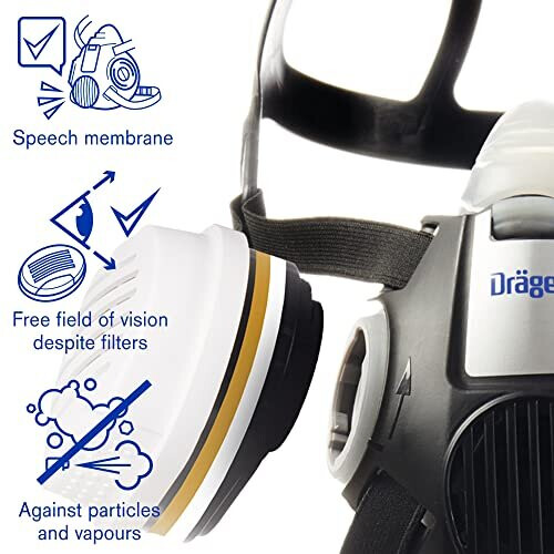Dräger Spray Paint Mask, Respirator Mask X-plore 3300 + 2x reusable A2 ...
