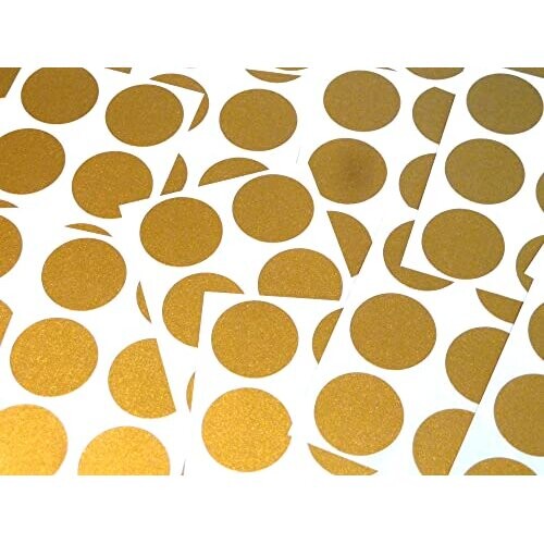 102 Labels, 25mm Diameter Round, Matt Gold, Colour Code Stickers, Self ...
