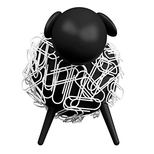 Sheepi - The Magnetic Paper Clip Dispenser Sheep - Black with White ...