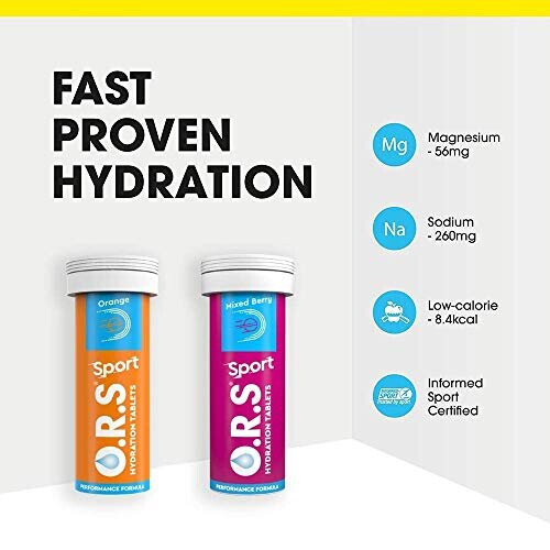 O.R.S Hydration Tablets with Electrolytes, Vegan, Gluten and Lactose ...