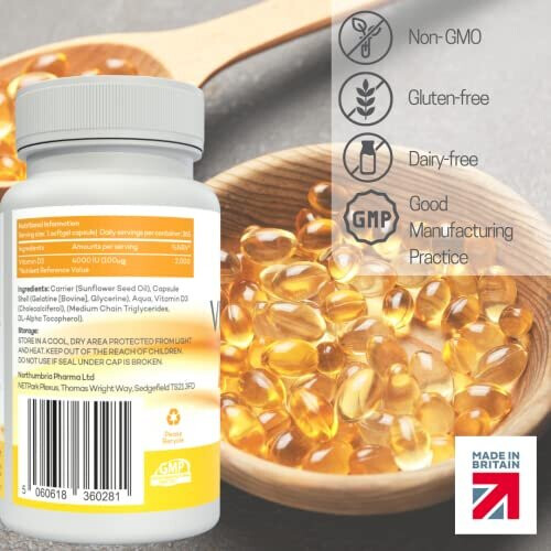 Vitamin D 4000iu - 365 High Strength Easy to Swallow Premium Softgels ...