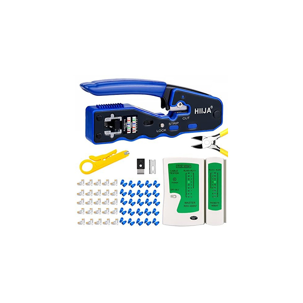 Pex Crimping Tool ZoeRax RJ45 Crimp Tool Kit Pass Through Cat6 Crimping ...