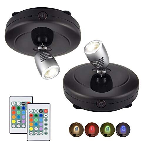 HONWELL Wireless LED Spotlight Battery Operated Ceiling Spotlights with ...