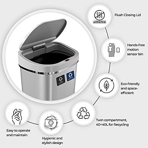 Automatic Touchless Motion Sensor Recycle Big 80l For Kitchen Bin ...
