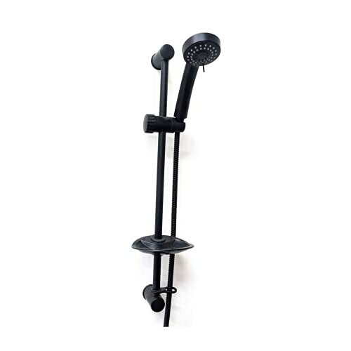 Noir Black Shower Slide Rail Kit | Adjustable Riser Rail | Shower Head ...