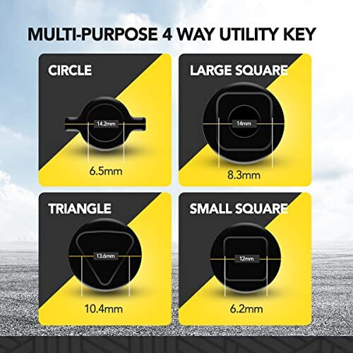 4-in-1 Heavy Duty Utility Key | Gas Meter Box Key, Radiator Key ...