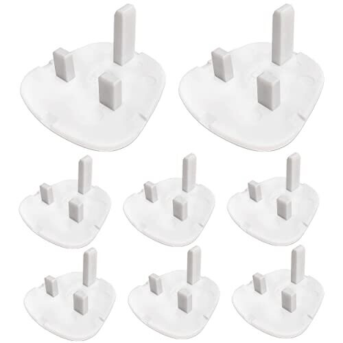 Plug Socket Covers 8 Pcs UK Baby Safety Proofing Electrical Outlet ...