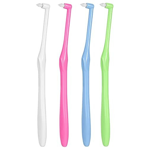 Rnitle Tuft Toothbrush[4 Pack],Tufted Brush,Tuft Tapered, Small Soft ...