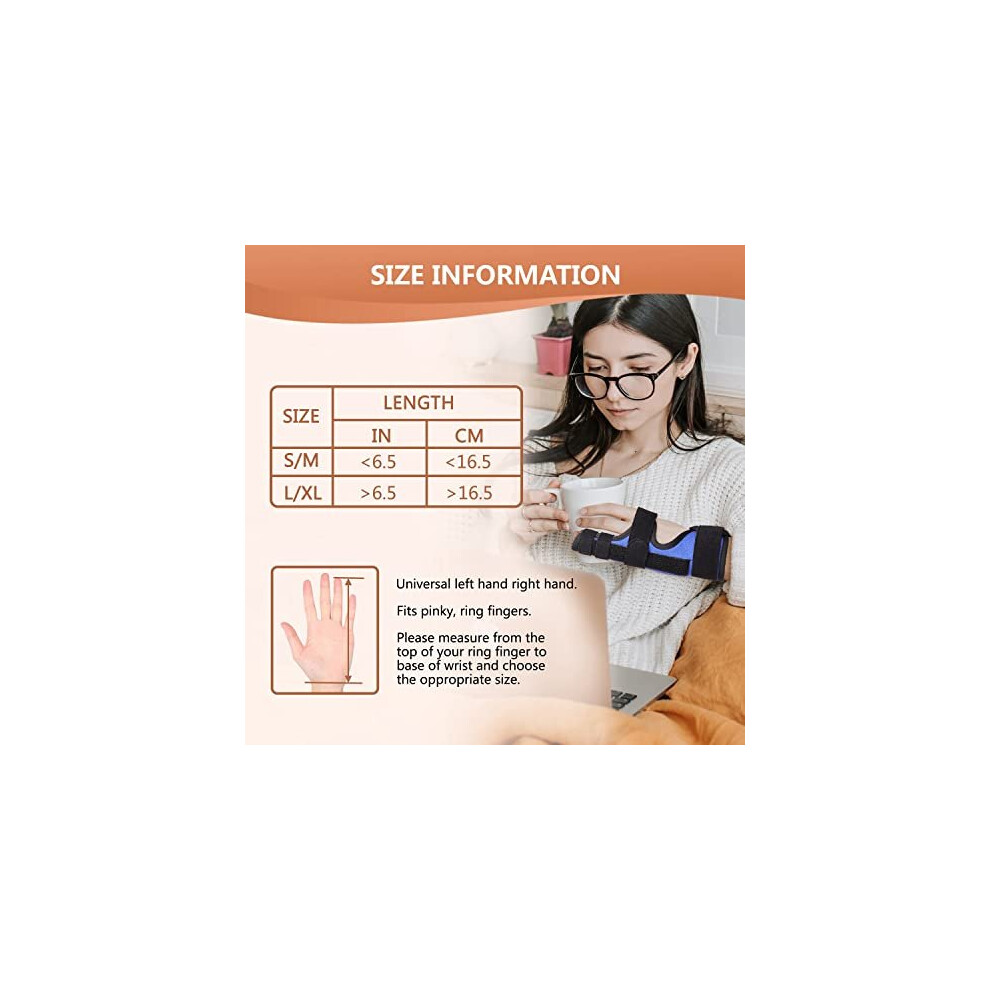 Pinky Finger Splint, Adjustable 4th or 5th Finger Splint, Metacarpal ...