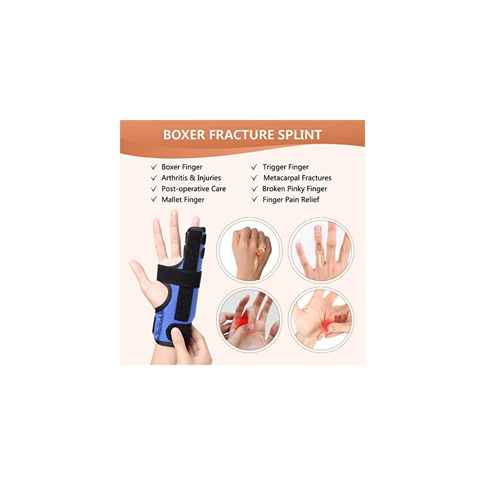 Pinky Finger Splint, Adjustable 4th or 5th Finger Splint, Metacarpal ...