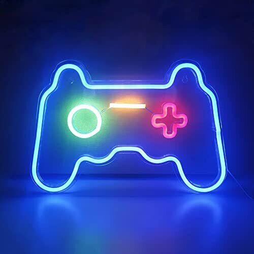 DMKYDM Game Neon Sign, Gamepad Controller LED Lights, Game Room Light ...