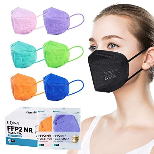 Nufasion FFP2 Mask 20 Pack CE0598 Certification EN149 standard FFP2/KN95 Face Mask Individually ...