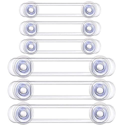 6 Pcs Baby Child Safety Locks Transparent Child Safety Cupboard Door ...