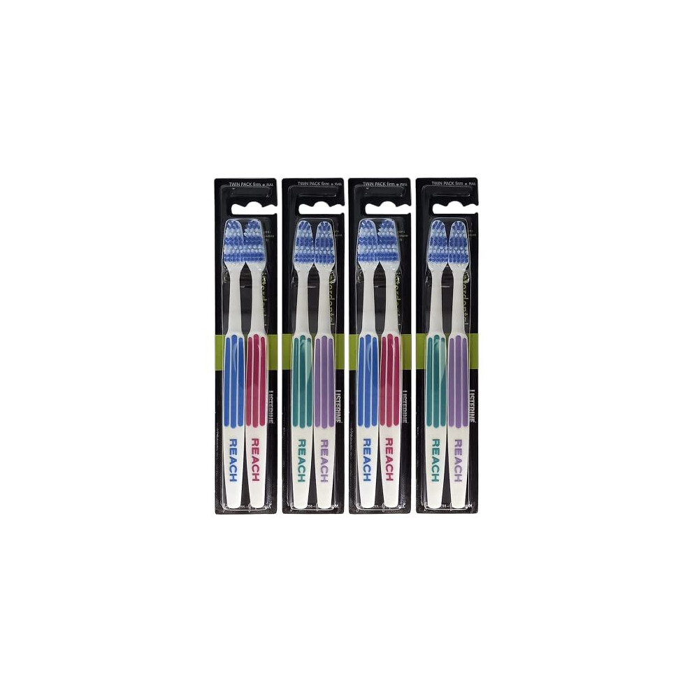 REACH Essential Care Interdental Firm Toothbrush, Duo Pack x 4, Full ...