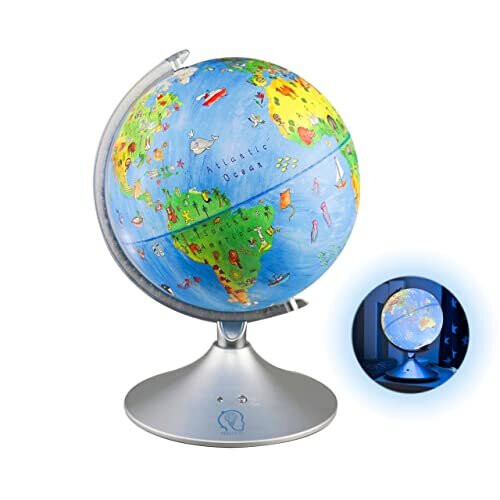 Night Light Globe. Simplified Earth Globe for Kids. App based SMART ...