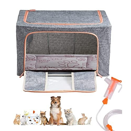 TRKRVAK Puppy Incubator, 100L Pet Atomization Oxygen ICU Box, Incubator ...