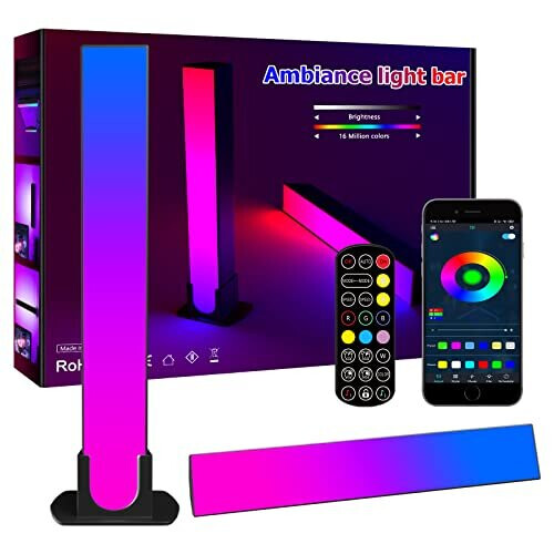 OneWatt Smart Flow Light Bar, RGB LED Lamp with Multiple Light Effects ...