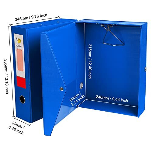 Srvnpioy 2 Pack Box Files 88mm Spine, A4 Box Folders Lock Spring with ...