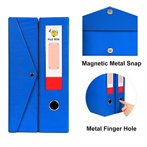 Srvnpioy 2 Pack Box Files 88mm Spine, A4 Box Folders Lock Spring with ...