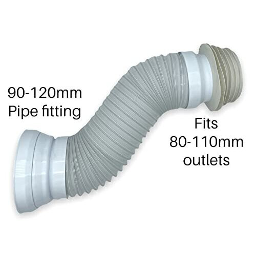 Flexible Toilet Pan Connector Universal WC Flexi Slinky Waste Soil Pipe ...
