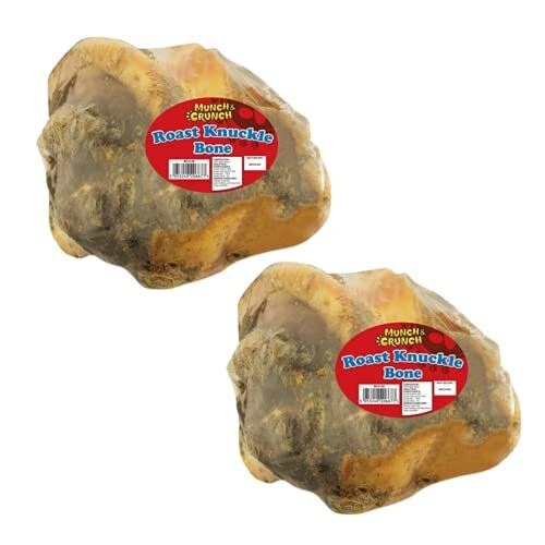 Munch & Crunch Roast Knuckle Bones for Dogs x 2 | 100% Natural Treats ...