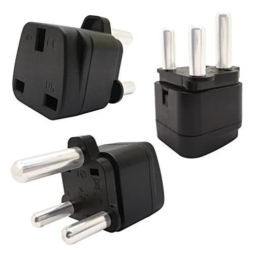 3Pack UK To South Africa Plug Adapter Travel Safe 3 Pin Converter ...