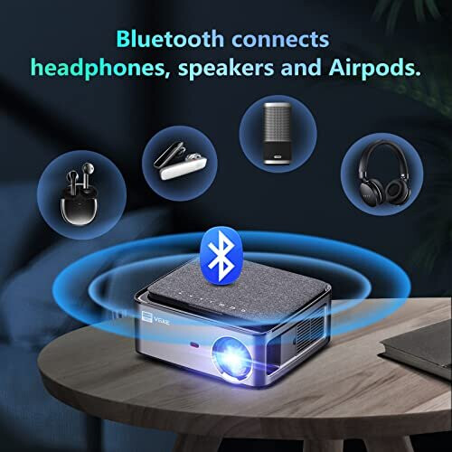WiFi Bluetooth Projector 4K ,VGKE T28 530 ANSI 15000 Lumen Portable ...