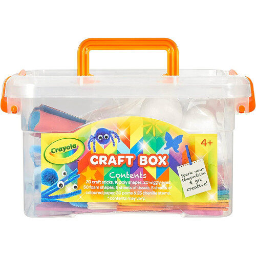 Crayola Kids Mini Craft Activity Chest Box Set - 170-Piece Craft Kit ...