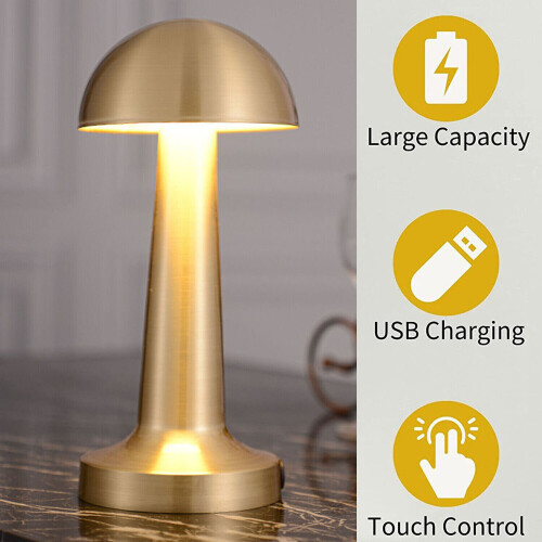 Desk Lamp Led Cordless Touch Sensor Table Lamp Rechargeable Dimmable on ...