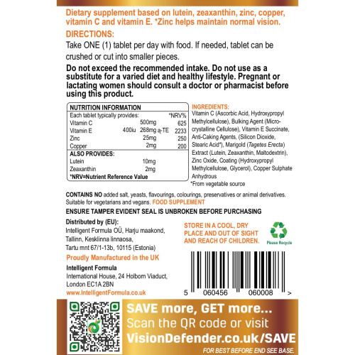 Vision Defender AMD Macular Degeneration Supplements - 90 Tablets on OnBuy