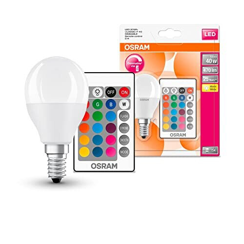 Osram LED Star+ Classic P RGBW Lamp in Teardrop Shape with E14 Socket ...