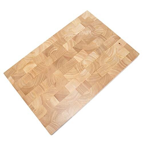 End Grain Wooden 45cm x 30cm Large Heavy Duty Thick Butcher Block Food ...