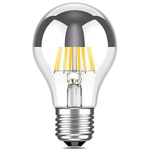 Vintage Retro Antique LED Filament Bulb A19 8W LED Light Bulb, Silver ...