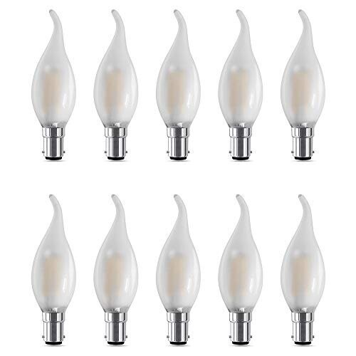 B15 SBC Small Bayonet Cap Candle Bulbs, B15d LED Dimmable Filament Candelabra Bulbs, C35 Soft ...