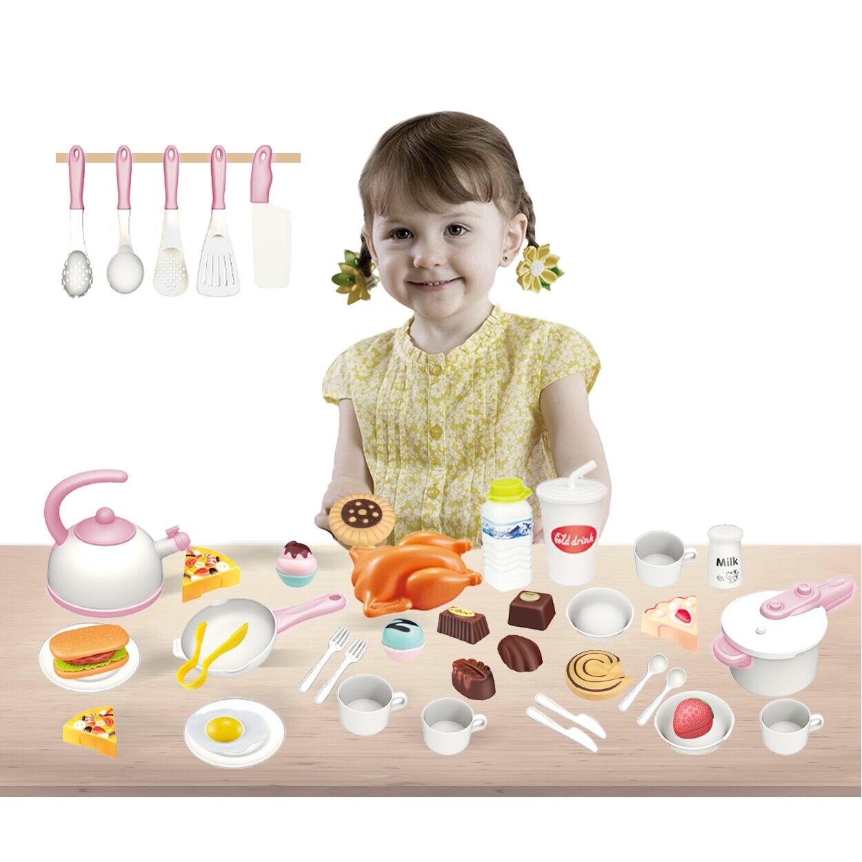 Coo11 24pcs Multi Kitchen Pretend Play Food Toys, Preschool Game ...