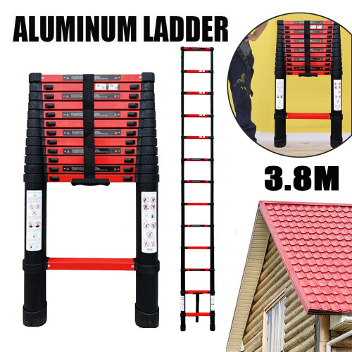 3.8M Telescopic Ladder Extendable EN131 Standard Aluminum on OnBuy