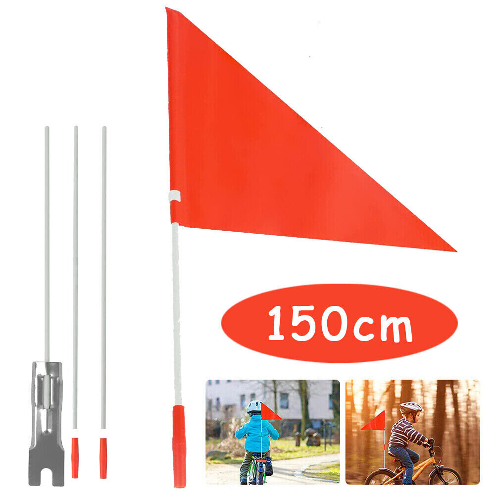 Bicycle Safety Flag Bike Safety Triangular Flag Fiberglass Flag Poles ...