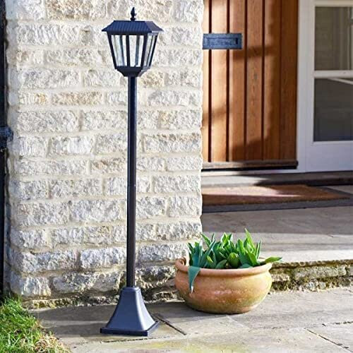 Outdoor Solar Powered Victorian Style Lamp Post Outdoor Lighting 1.3m ...