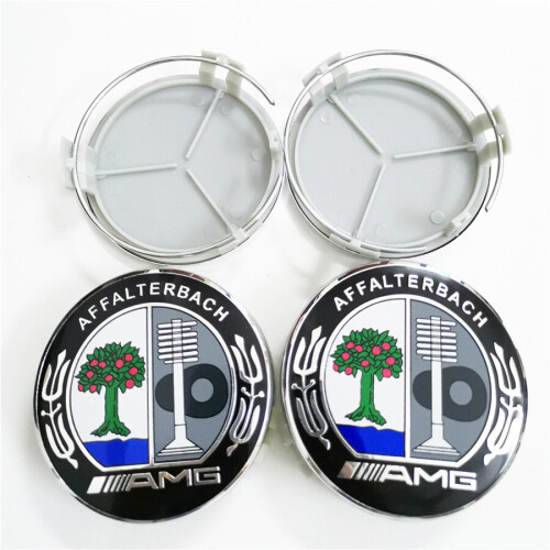 Mercedes AMG Affalterbach Alloy Wheel Centre Hub Caps Set 75mm -A-B-C-E ...