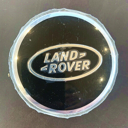 New 4 x LAND ROVER CENTRE CAPS BLACK RANGE ROVER SPORT EVOQUE DISCOVERY ...