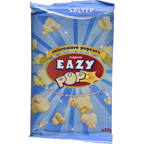 Eazy pop Instant Popcorn Salted Flavour 85g (Pack of 1) - For Snacks on ...