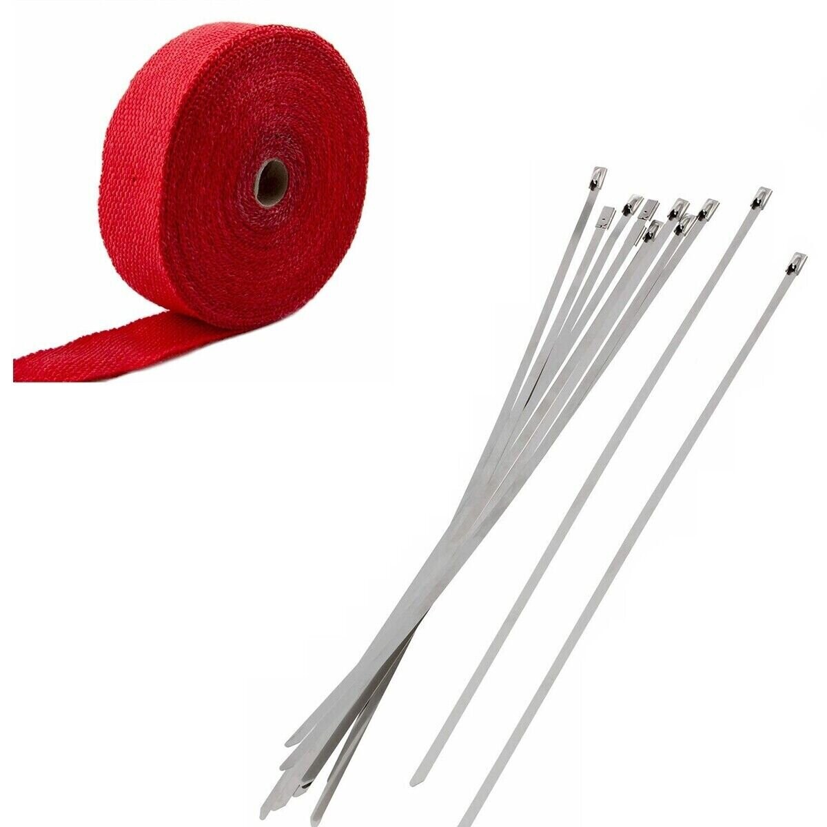 Titanium Heat WRAP 10M + 10 Ties 30CM Exhaust Insulating Downpipe ...