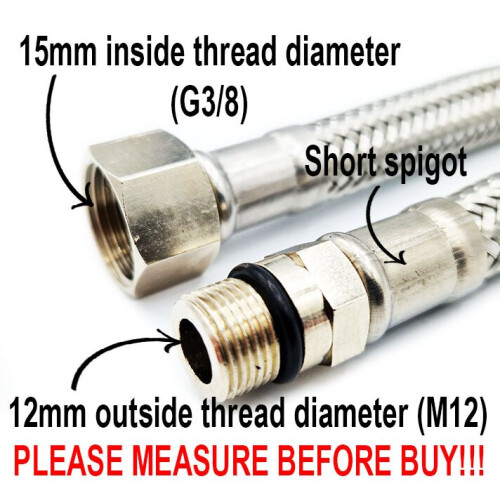 (50cm) Flexi Flexible Kitchen Basin Monobloc Tap Connector Hose Pipe ...