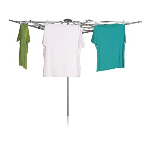 Addis 40m 4 Arm Rotary Washing Line (Grey) Multiple Tension Adjustment ...