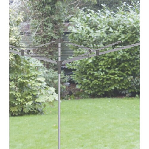 Addis 40m 4 Arm Rotary Washing Line (Grey) Multiple Tension Adjustment ...