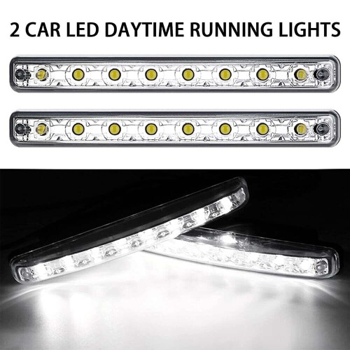 2 X 8 LED Daytime Running Lights Car Driving DRL Fog Lamp Light Super ...