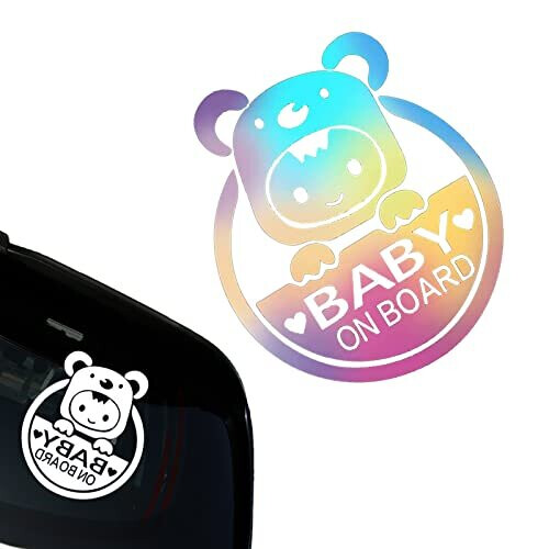 Pack of 2 baby on board stickers, baby on board sign, car baby on board ...